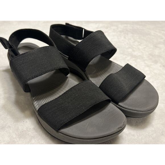 Clarks | Shoes | Clarks Sandals Womens 8 Arla Jacory Wedge Open Toe ...